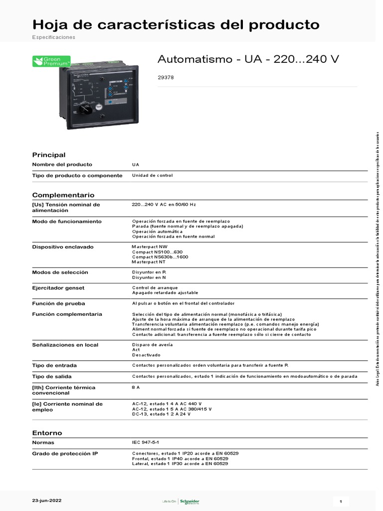 TransferPacT Basado en ComPacT NSX o ComPacT INS - INV - 29378 | PDF | Ingenieria Eléctrica