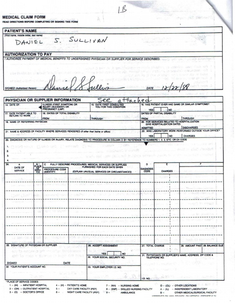 New India Medical Claim Form Part B | PDF