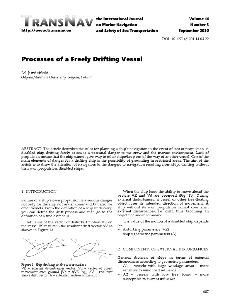 Processes of A Freely Drifting Vessel | Download Free PDF | Ships | Weather Forecasting