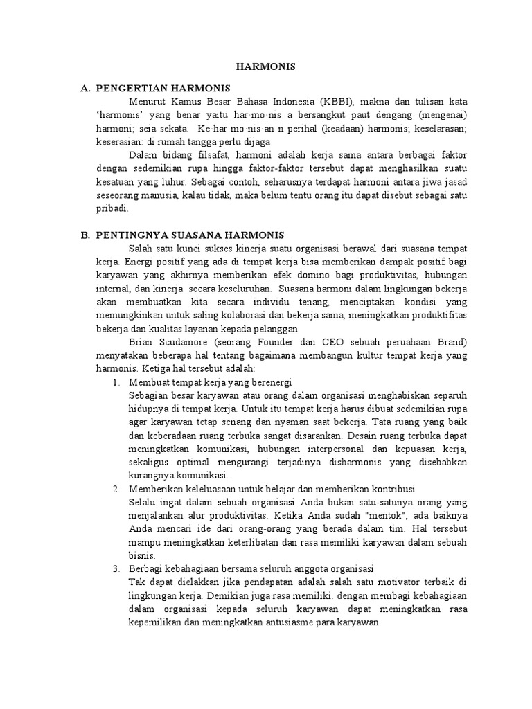 Harmonis (Word) | PDF