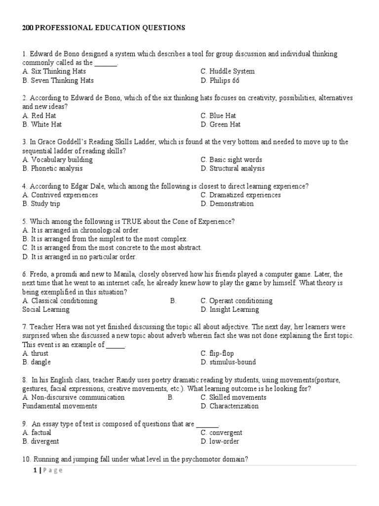 Essentialism in Education Concepts | PDF | Teachers | Learning