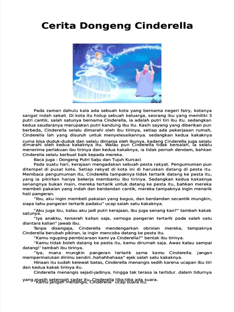 Cerita Dongeng Cinderella | PDF