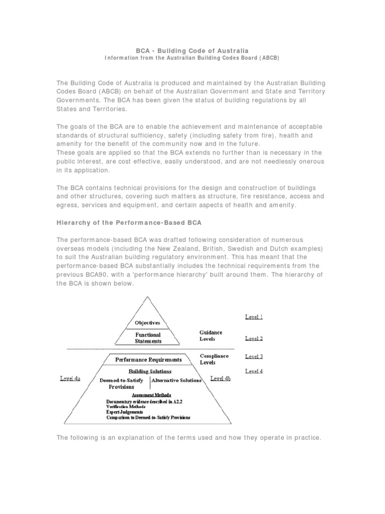 BCA Building Code of Australia Informati | PDF
