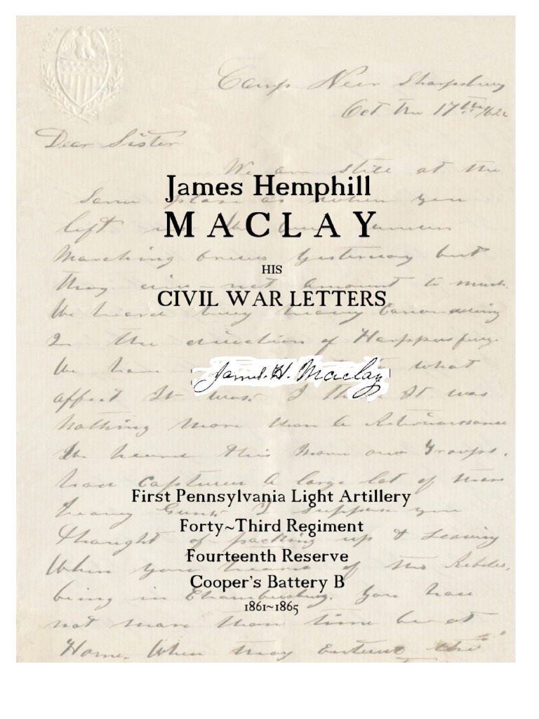 James Hemphill Maclay Civil War Letters | PDF | George B. Mc Clellan ...
