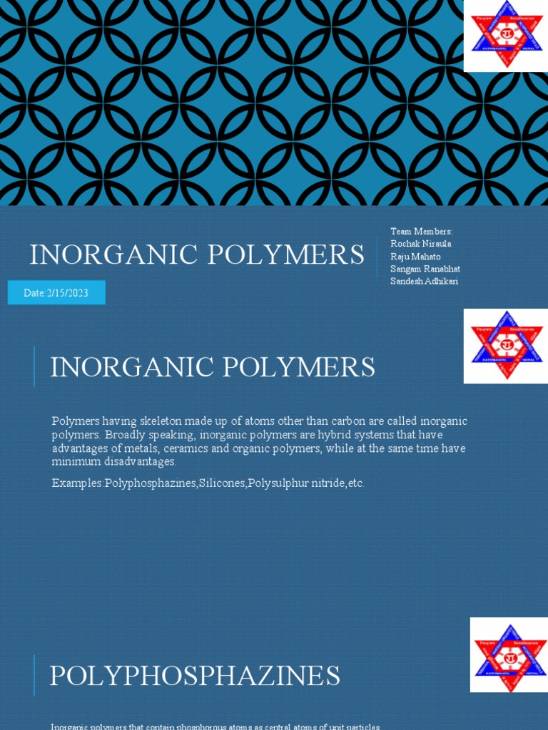 Inorganic Polymers | PDF | Technology & Engineering