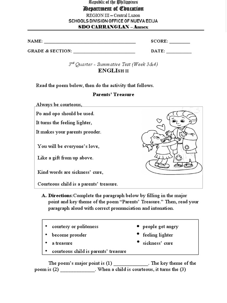 English2 ST Q3 W3&4 | PDF