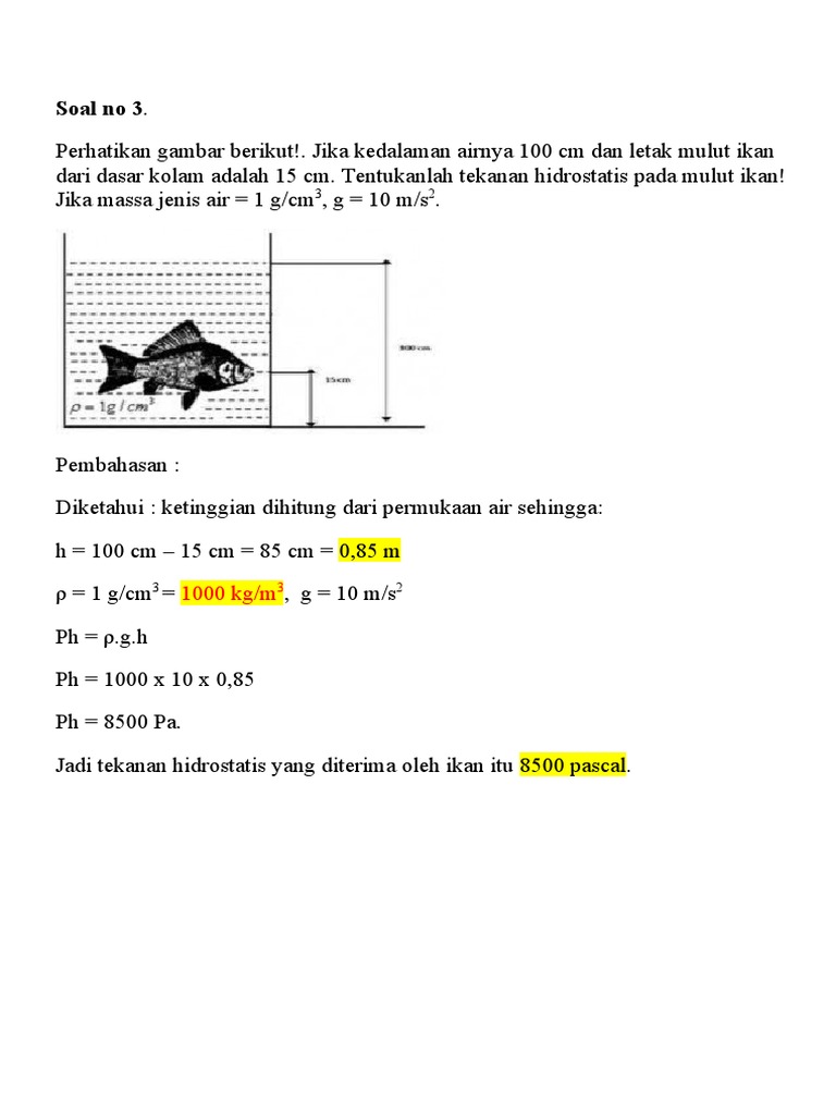 Contoh Soal Tekanan | PDF | Seni | Sains & Matematika