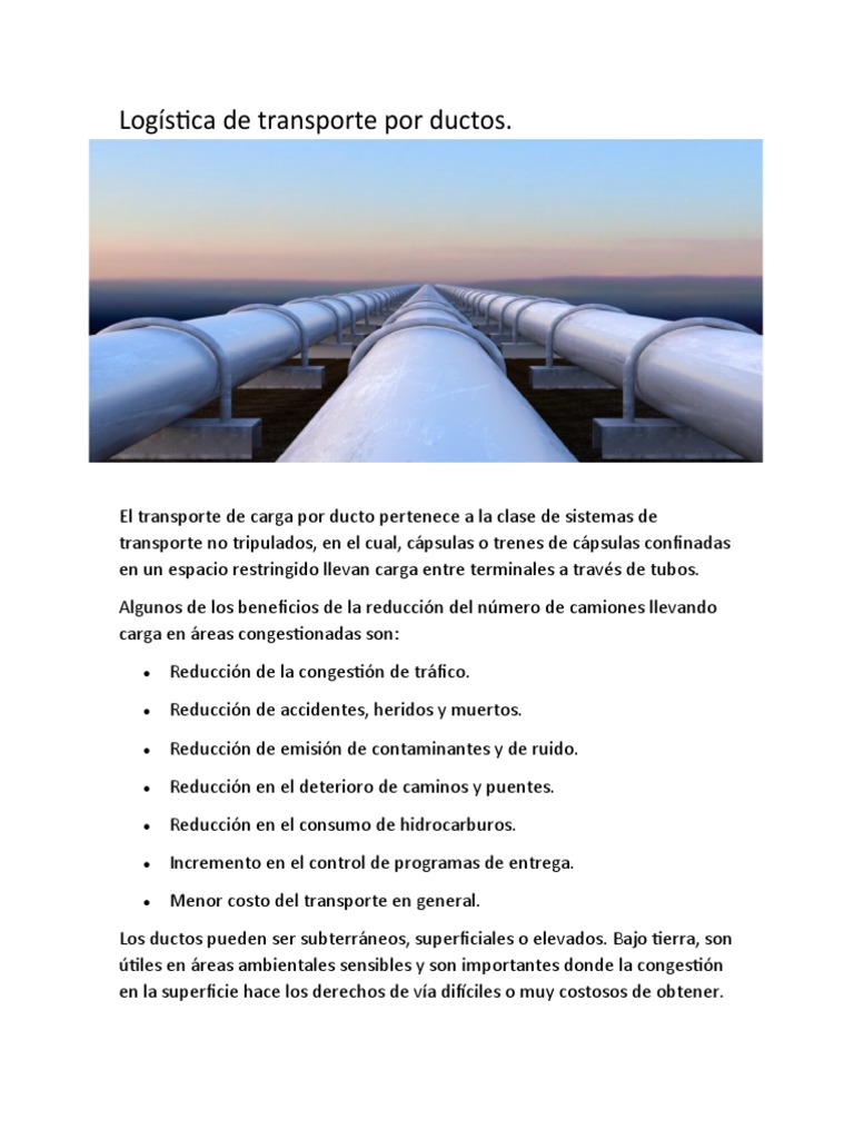Logística de Transporte Por Ductos | PDF