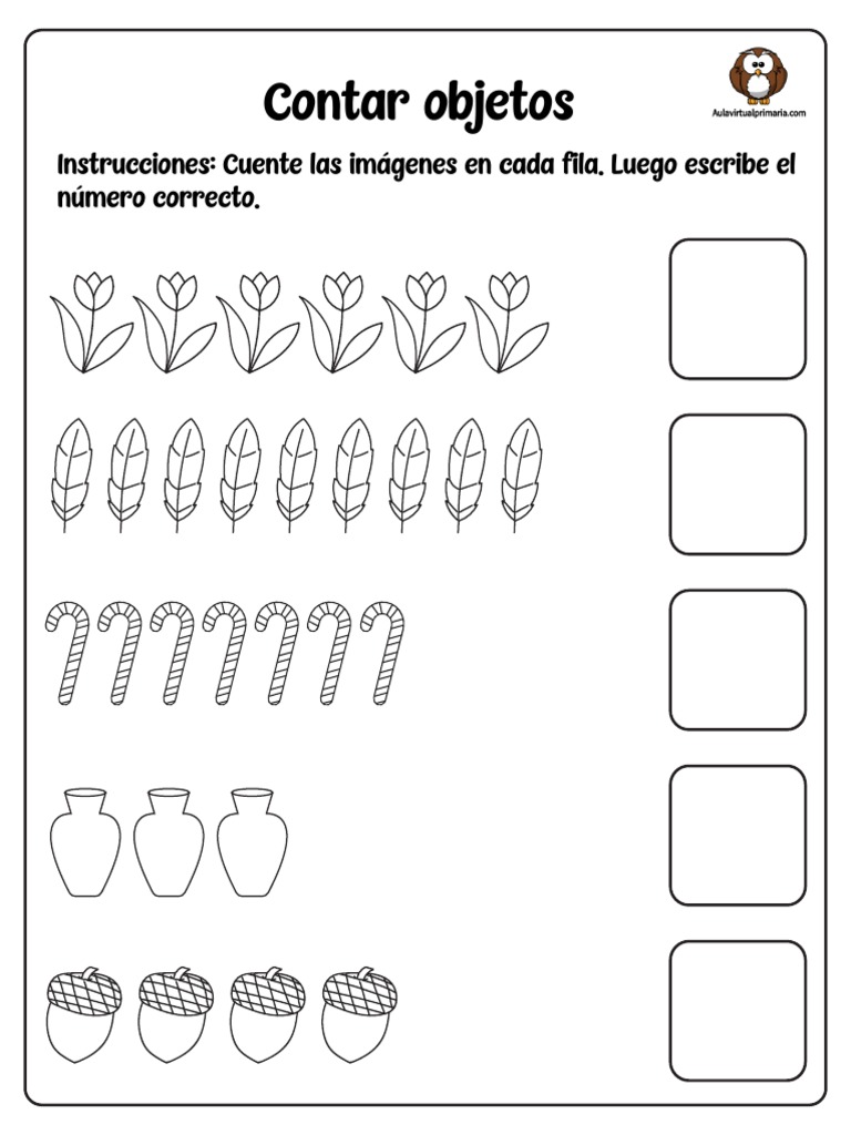 Cuenta Los Objetos y Escribe El Número | PDF