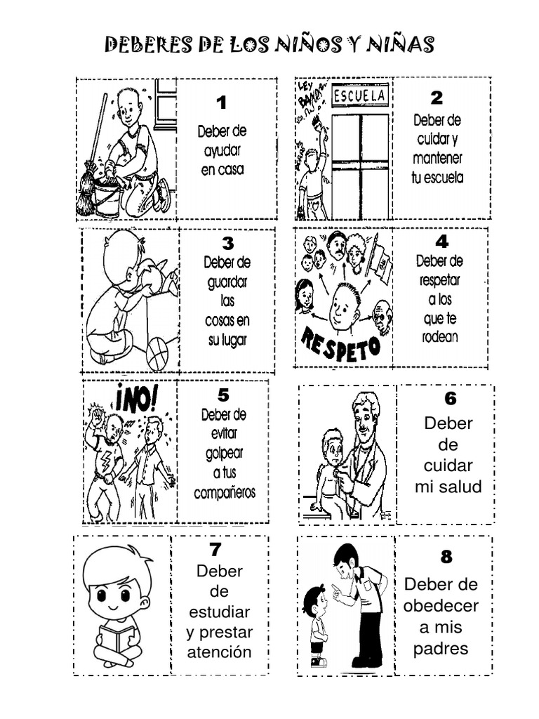 DEBERES DE LOS NIÑOS Y NIÑAS | PDF