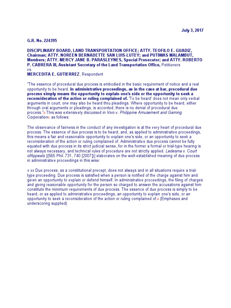 Administrative Due Process | PDF | Due Process | Pleading