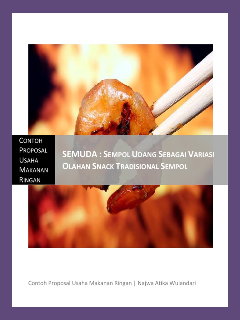Contoh Proposal Usaha Makanan Ringan - SEMUDA | PDF