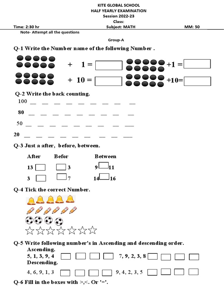 LKG Maths | PDF