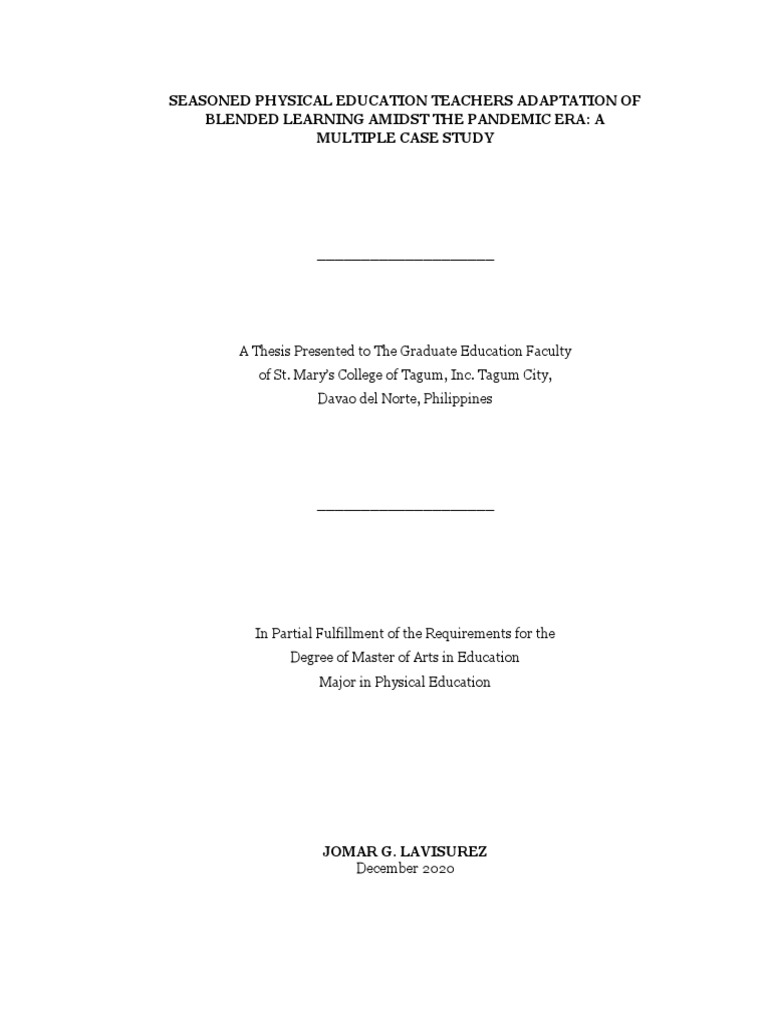 Outline Defense | PDF | Distance Education | Educational Technology