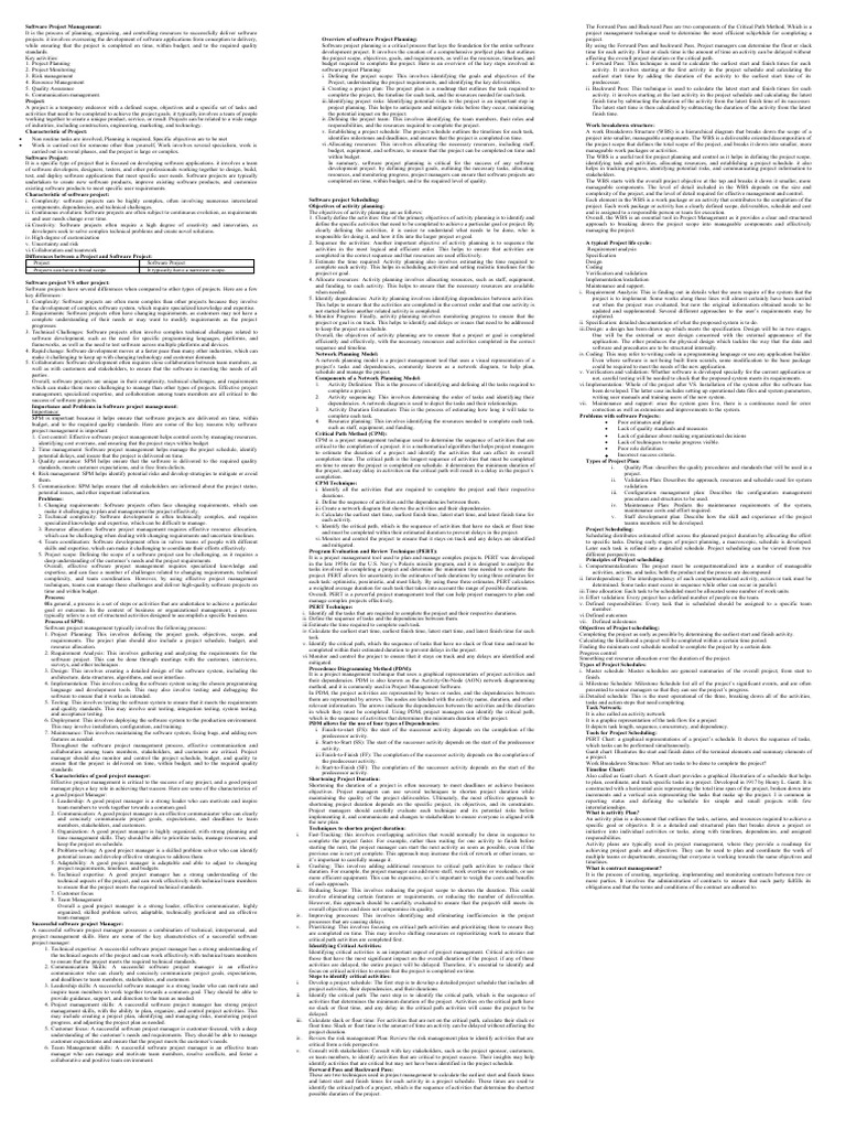 SPM | PDF | Project Management | Computer Programming