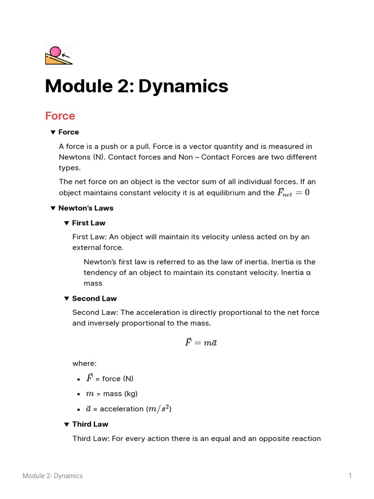 HSC Physics Module 2: Dynamics | Download Free PDF | Force | Momentum