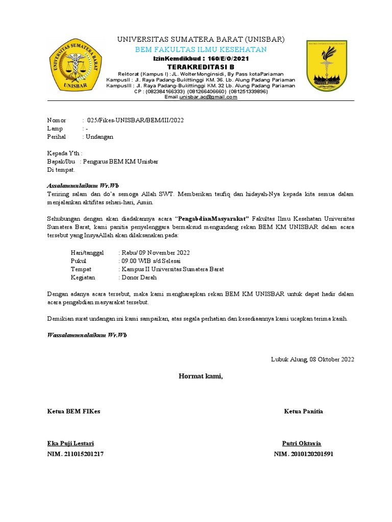 Undangan Ormawa | PDF