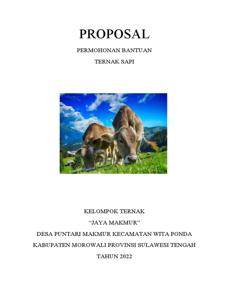 Proposal Bantuan Ternak | PDF