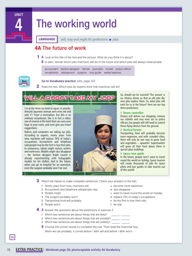 Personal Best b1 - SB Unit 4 | PDF | Robot | Robotics