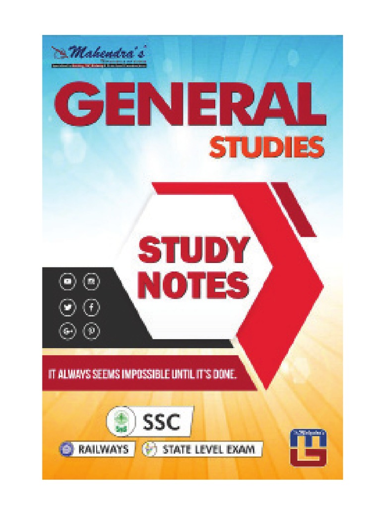 Gs Study Notes Ssc 16 01 19 English Pdf Weathering Plateau