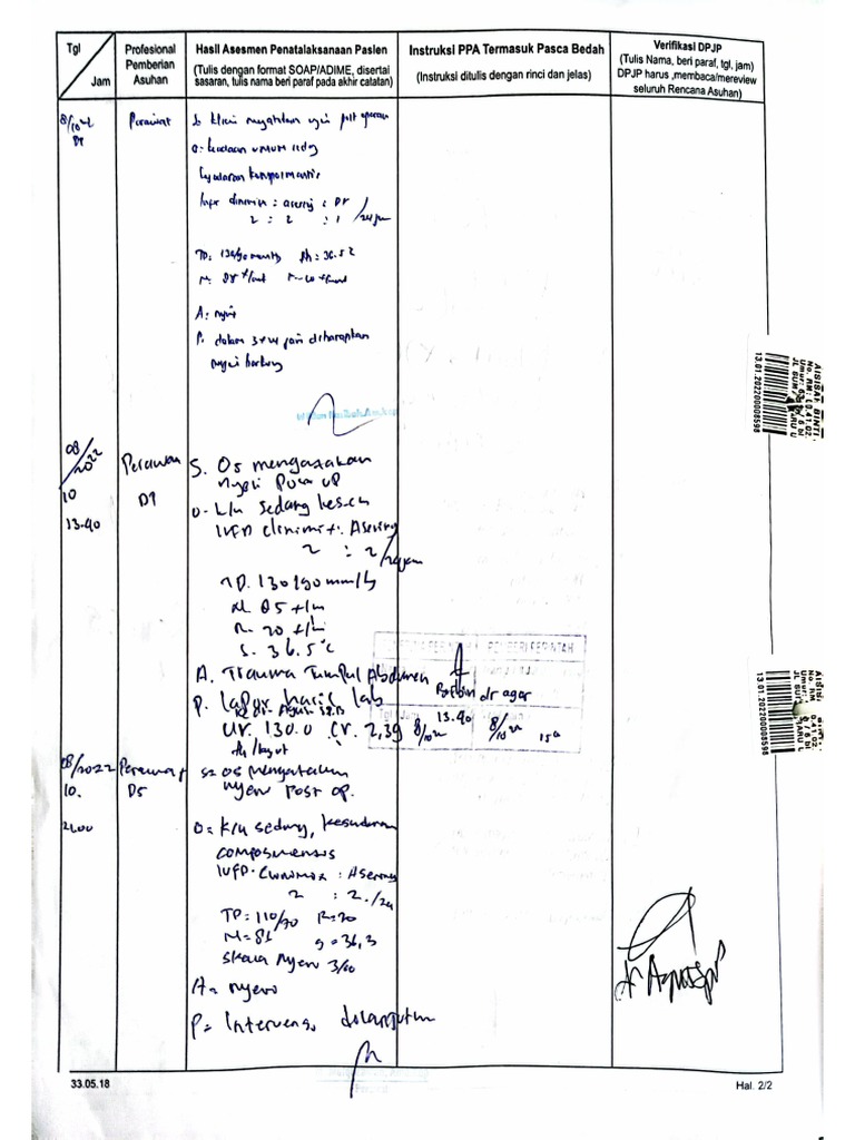 4b.1 CPPT Dgn Verifikasi DPJP (1) | PDF
