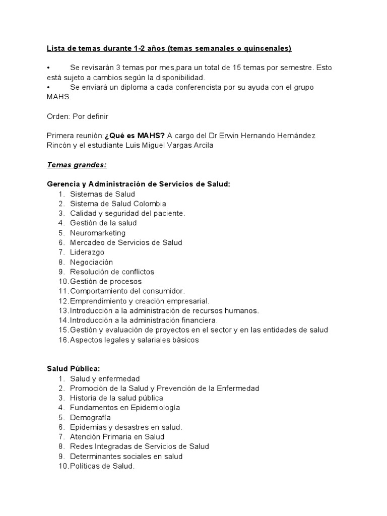 Temario | PDF