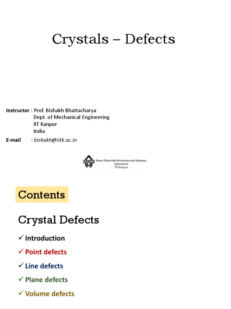 Crystal Defects Guide | PDF | Dislocation | Crystallite
