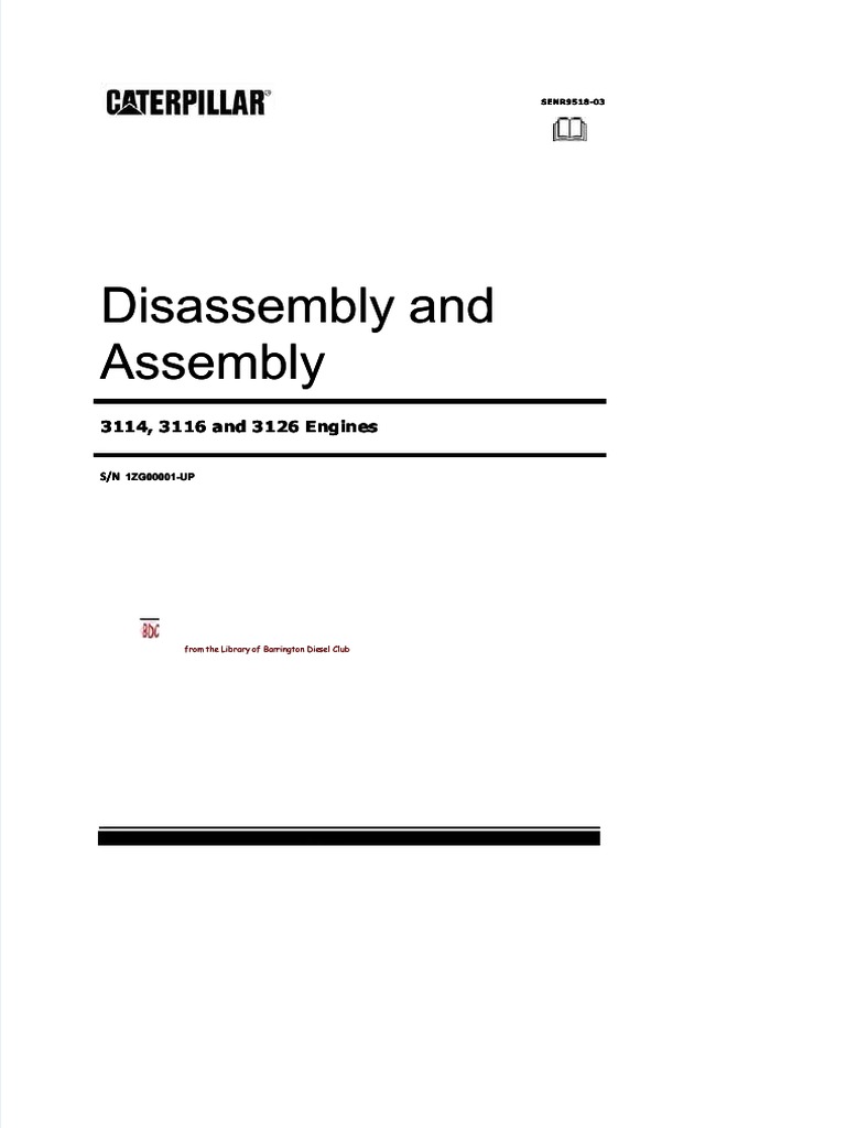 PDF CAT ENGINE SERIES 3114-3116-3126 Disassembly and Assembly Crop ...