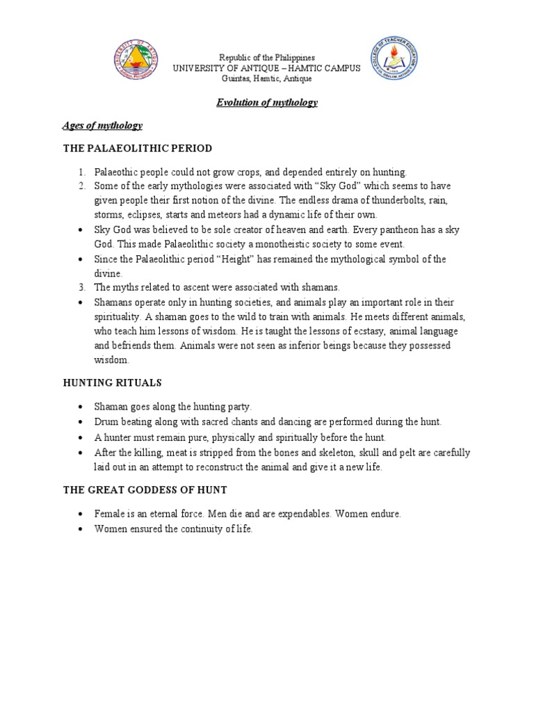 Evolution of Mythology: An Analysis of the Document on the Development ...