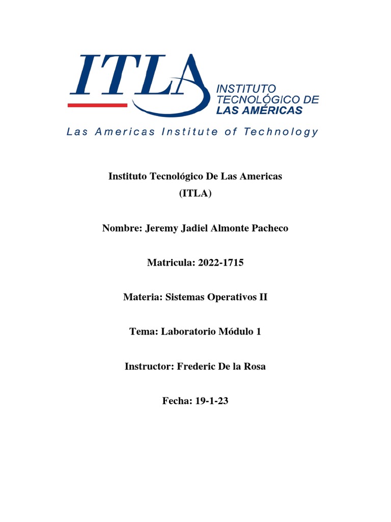 Instituto Tecnológico de Las Americas | PDF | Juegos y actividades ...
