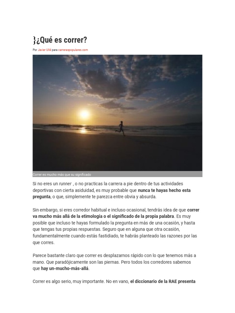 Qué Es Correr | PDF