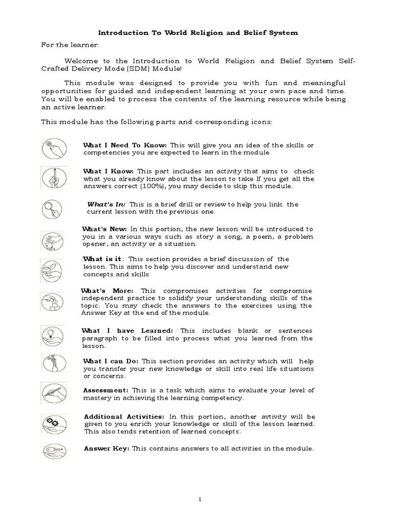 Module Week 3 Introduction To World Religion and Belief System Mdcratio ...