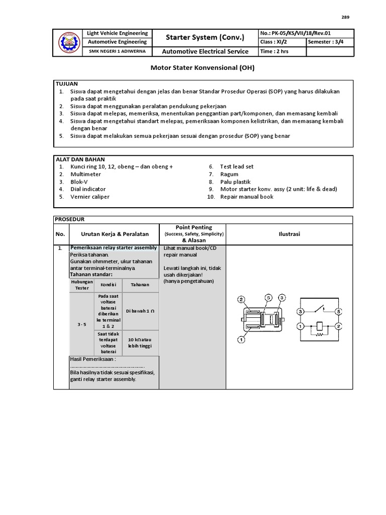 Jobsheet Motor Starter Konvensional | PDF | Komputer