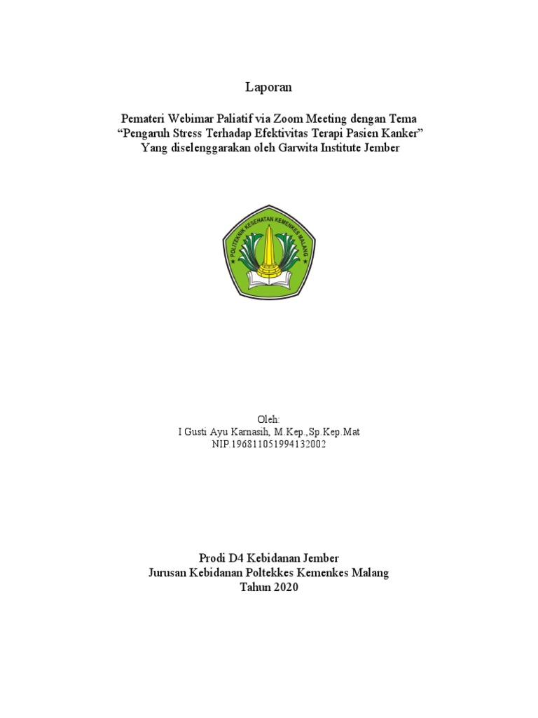 Laporan Pemateri Webinar Ayu | PDF