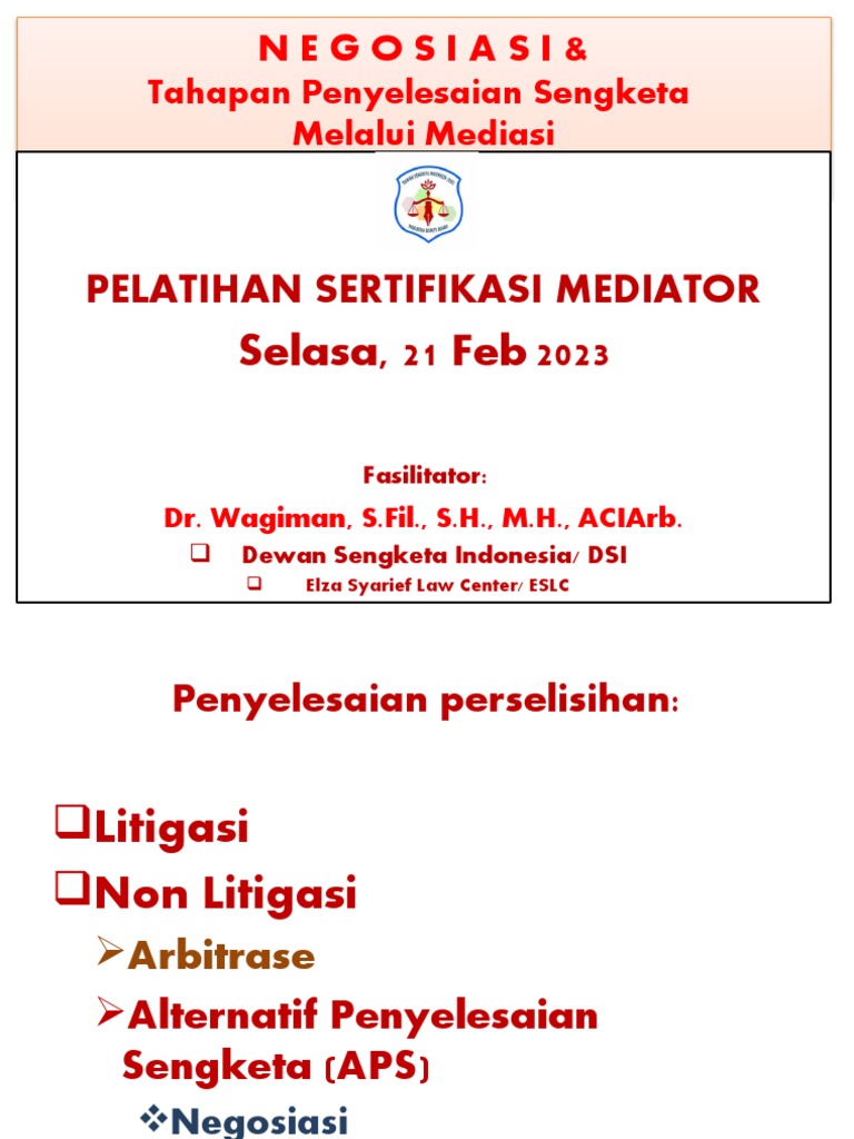 Materi NEGOSIASI Batch 46 Selasa TGL 21 Feb 2023 | PDF