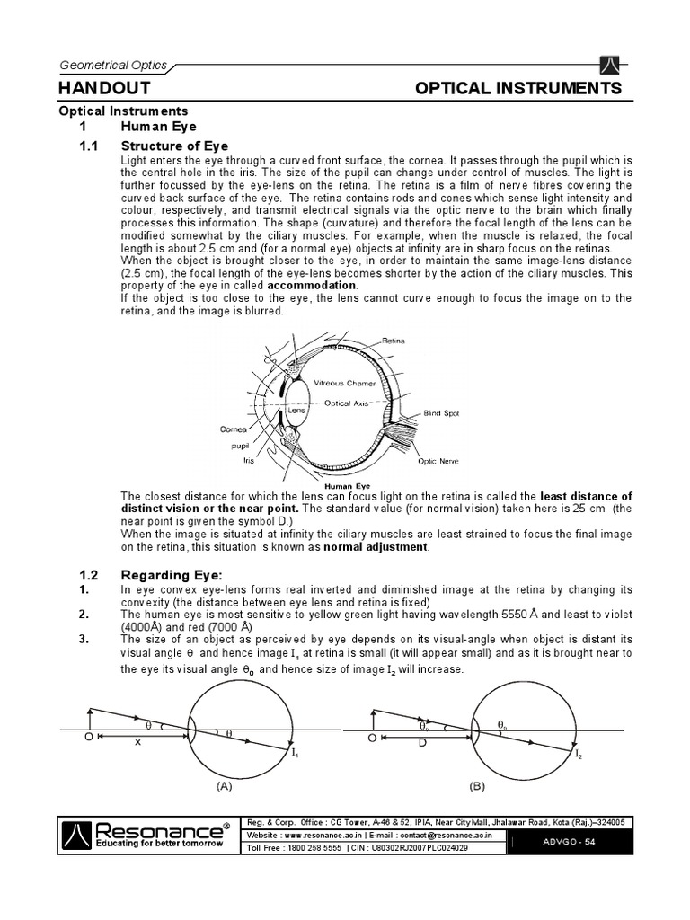 Optical Instruments Theory and Examples | PDF | Electrodynamics | Optics