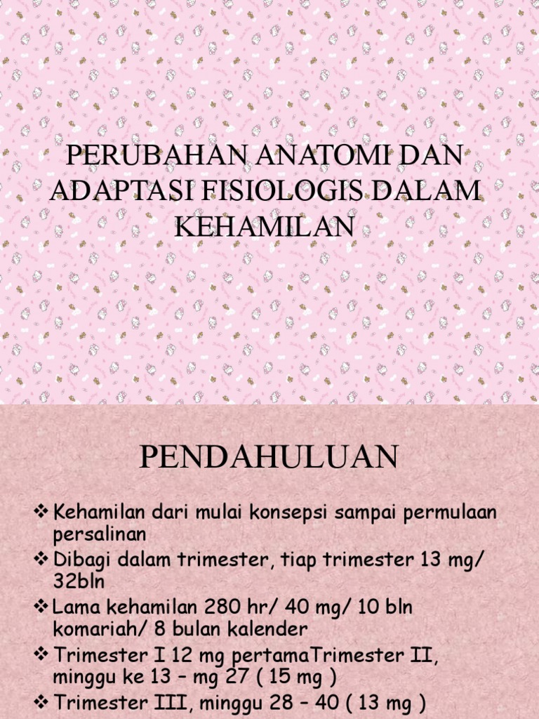 Perubahan Anatomi Dan Fisiologi Dalam Ke | PDF | Kesehatan Holistik | Sains & Matematika