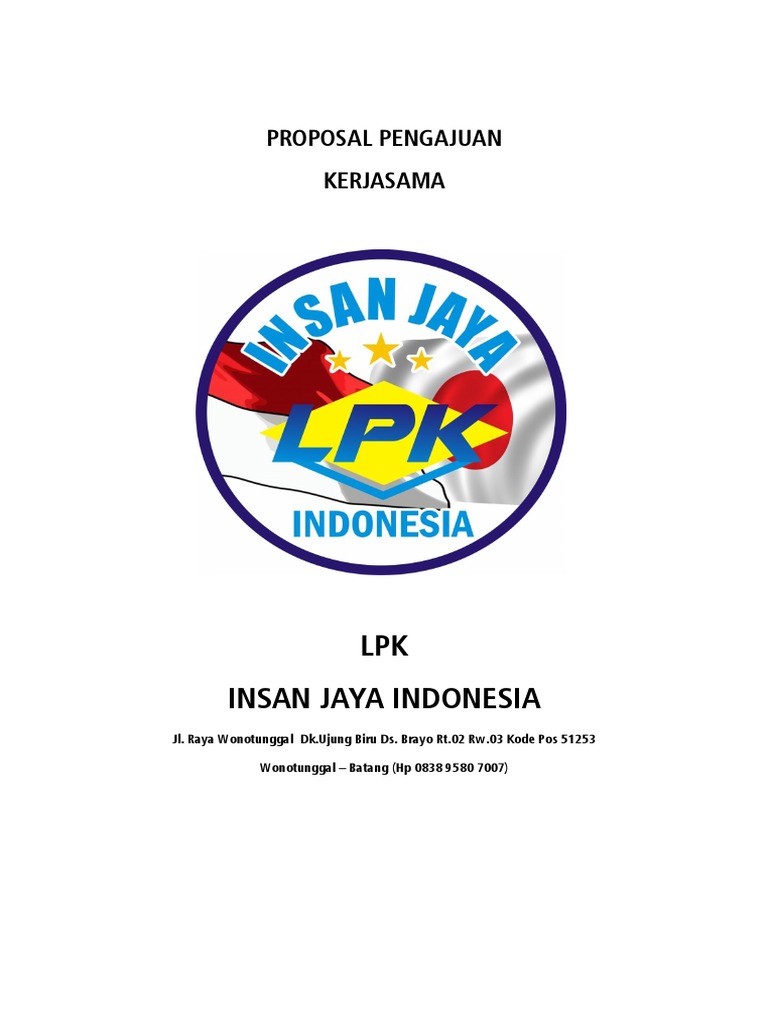 LPK Insan Jaya Batang | PDF