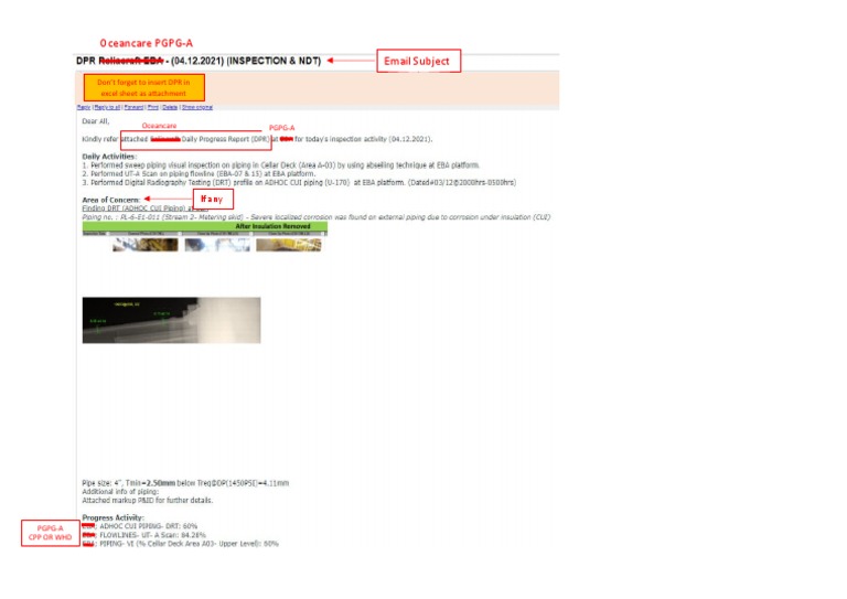 Email DPR Sample | PDF