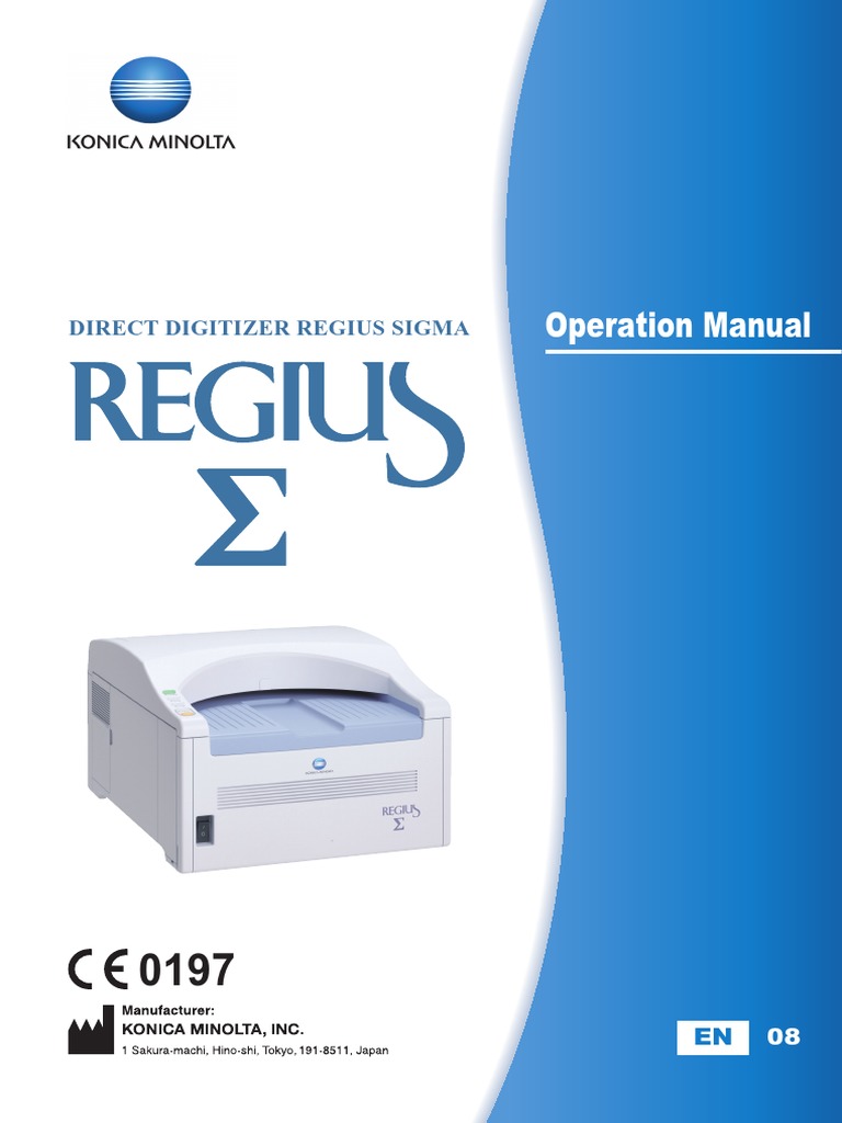 Regius Sigma Operation Manual - English - A1p6ba01en08 | PDF | Electromagnetic Compatibility | Hertz