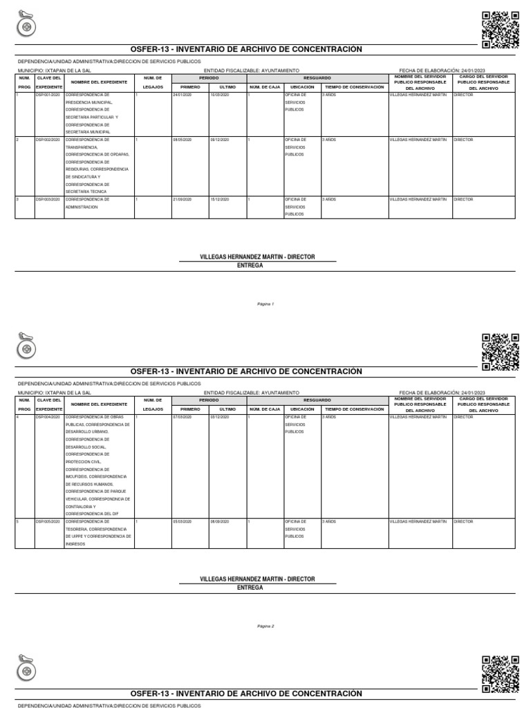Osfer-13 - Inventario de Archivo de Concentraciona00-013 | PDF