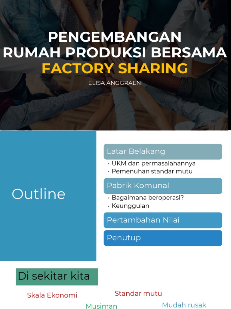 Pengembangan Rumah Produksi Bersama: Factory Sharing | PDF