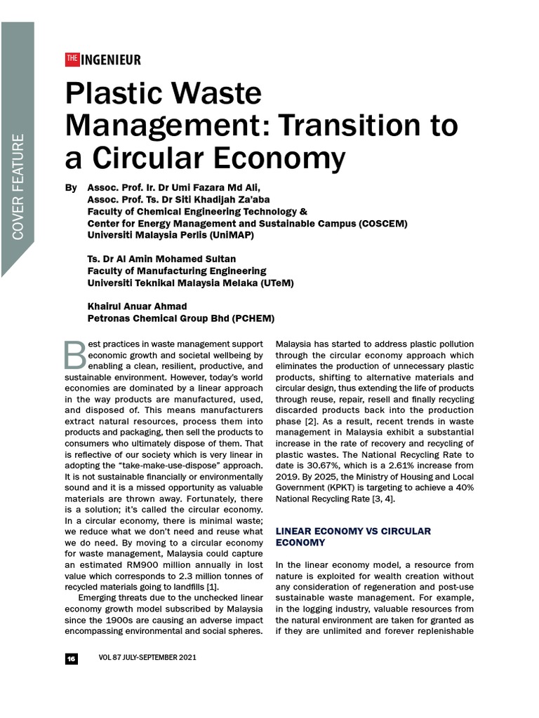 Plastic Waste Management | PDF | Recycling | Waste Management