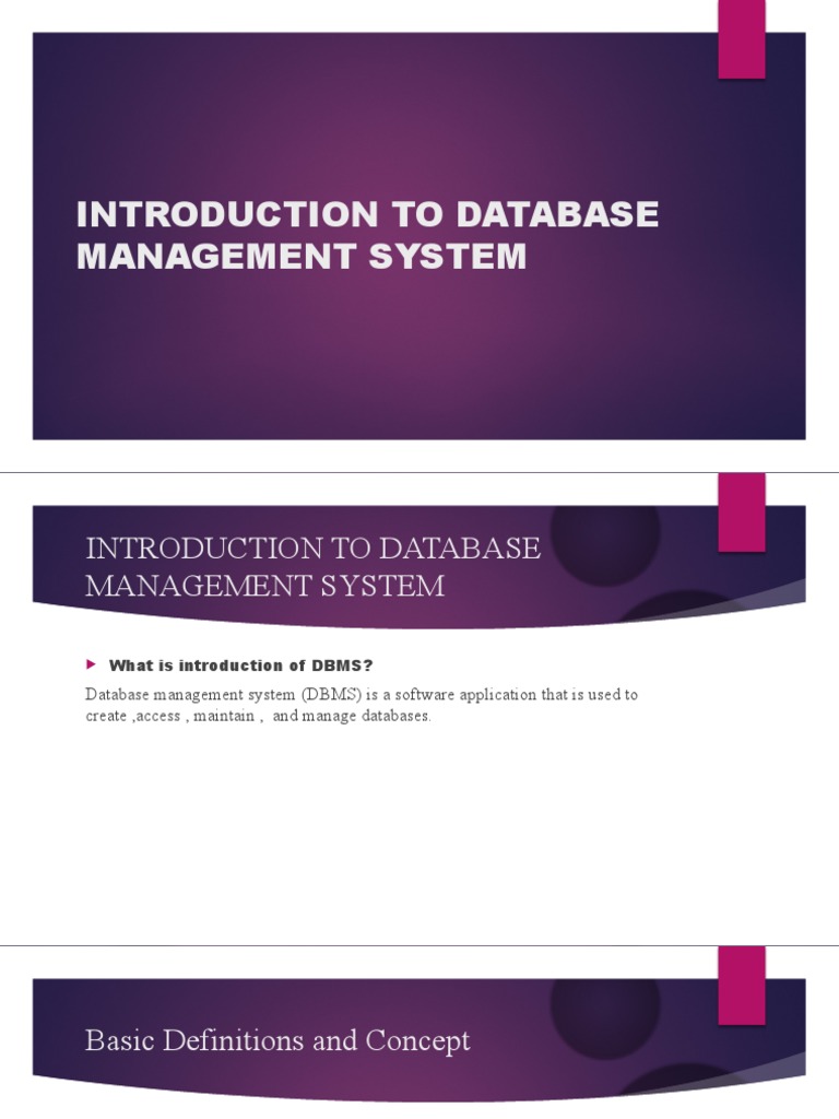 Introduction To Database Management System | Download Free PDF | Databases | Relational Database