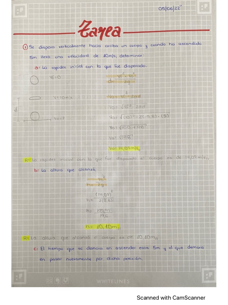 Tarea Aplicación MRU y MRUV | PDF