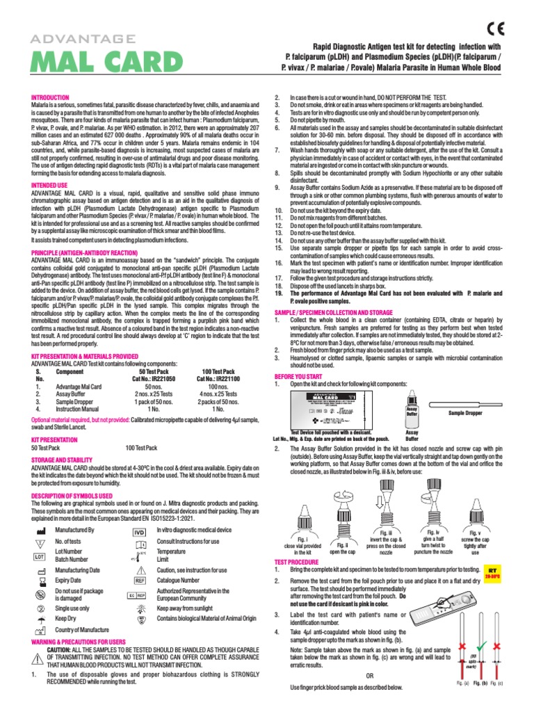 Manual Advantage Mal Card | Download Free PDF | Malaria | Plasmodium