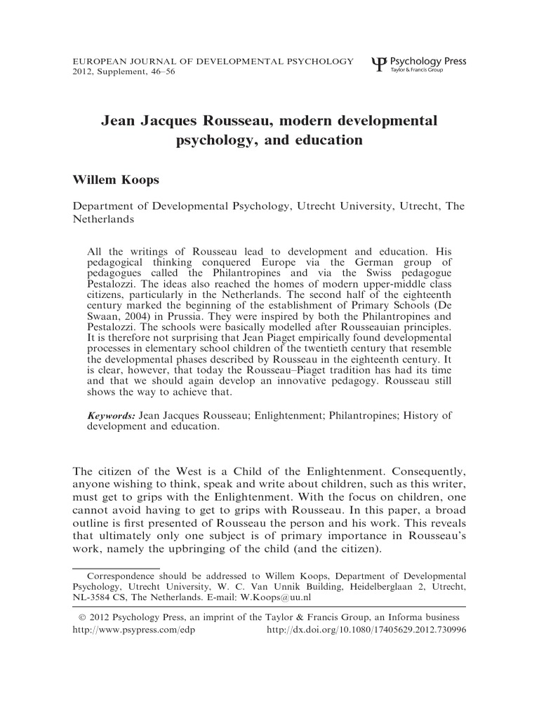 Jean Jacques Rousseau Modern Development | PDF | Jean Jacques Rousseau ...