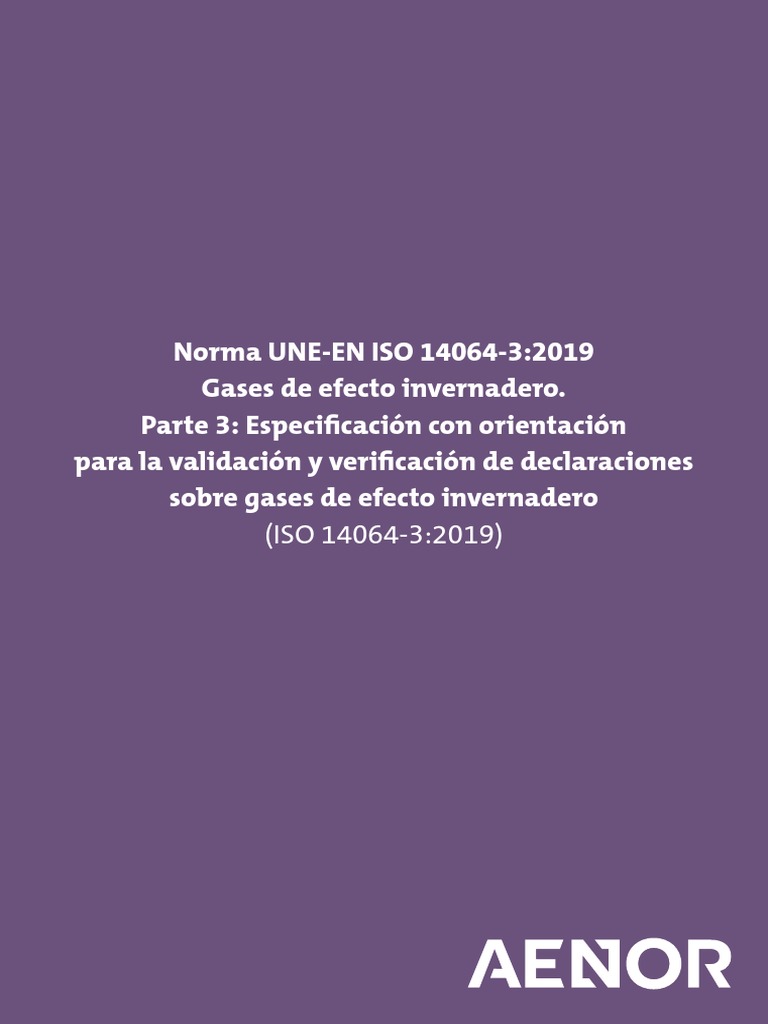 Une en Iso 14064 3 2019 Af Peru | PDF | Gases de efecto invernadero ...