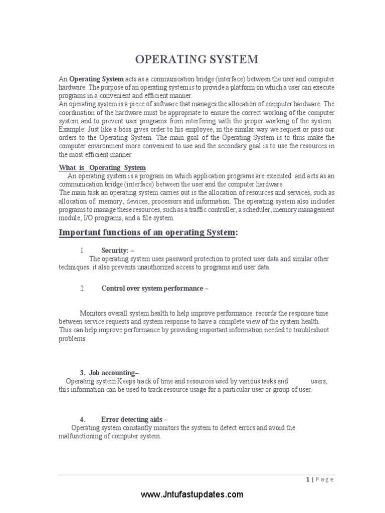 Os R19 - Unit-1 | PDF | Operating System | Computer File