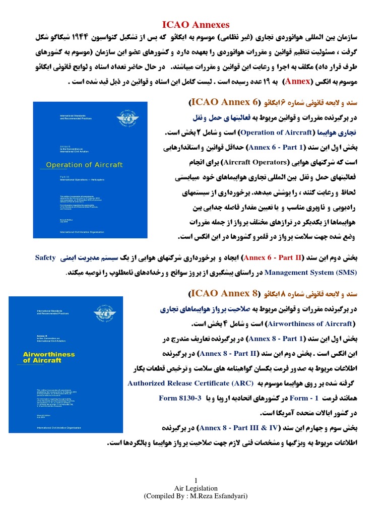 ICAO Annexes 6, 8 & 19 | PDF